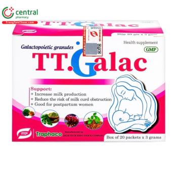 Cốm lợi sữa TT.Galac - Lợi sữa, tăng tiết sữa, giảm nguy cơ tắc tuyến sữa