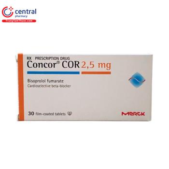 Thuốc Concor COR 2.5mg (Bisoprolol): thuốc điều trị suy tim