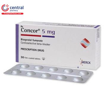 Thuốc Concor 5mg điều trị cao huyết áp, đau thắt ngực