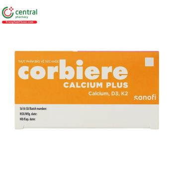 Thuốc Corbiere Calcium Plus bổ sung calci và vitamin D3 cho cơ thể