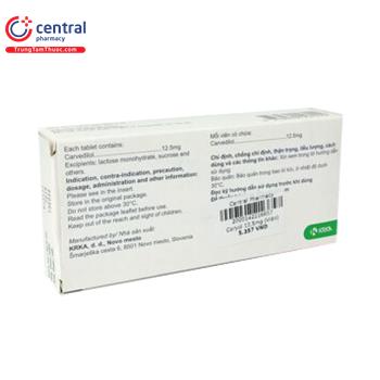 Thuốc Coryol 12,5mg -Thuốc điều trị tăng huyết áp, suy tim sung huyết