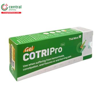 Thuốc bôi trĩ Cotripro Gel: Chỉ định, cách dùng và giá bán