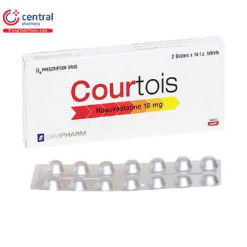 Thuốc Courtois 10mg chỉ định trong điều trị bệnh nhân mỡ máu cao