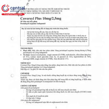 Thuốc Coversyl Plus 10mg/2.5mg điều trị tăng huyết áp nhanh chóng