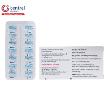 Thuốc Cozaar 50mg (Losartan 50mg) - Thuốc điều trị tăng huyết áp