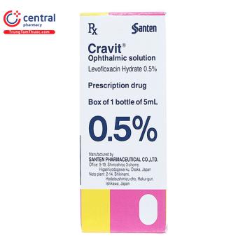 [CHÍNH HÃNG] Thuốc nhỏ mắt Cravit 0.5%: Chỉ định và liều dùng