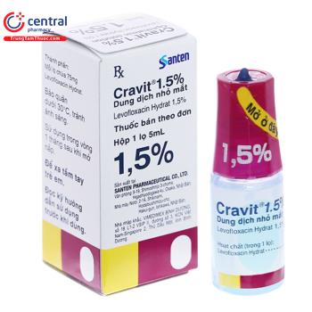 Thuốc Cravit 1.5% - Điều trị nhiễm khuẩn ở mắt, viêm tuyến lệ