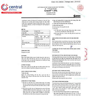 Thuốc Cravit 1.5% - Điều trị nhiễm khuẩn ở mắt, viêm tuyến lệ