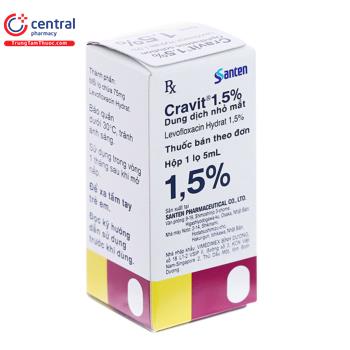 Thuốc Cravit 1.5% - Điều trị nhiễm khuẩn ở mắt, viêm tuyến lệ