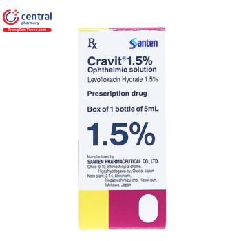 Thuốc Cravit 1.5% - Điều trị nhiễm khuẩn ở mắt, viêm tuyến lệ
