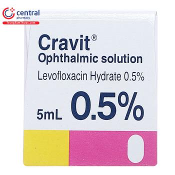 [CHÍNH HÃNG] Thuốc nhỏ mắt Cravit 0.5%: Chỉ định và liều dùng