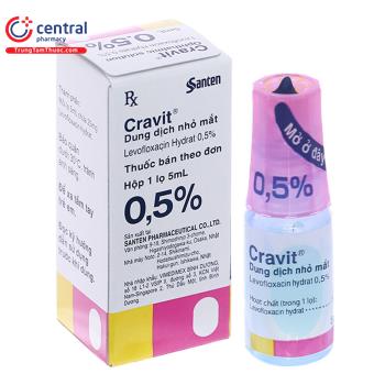 [CHÍNH HÃNG] Thuốc nhỏ mắt Cravit 0.5%: Chỉ định và liều dùng