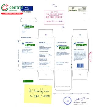 Thuốc Cravit I.V 750mg/150ml - Điều trị các nhiễm khuẩn nghiêm trọng