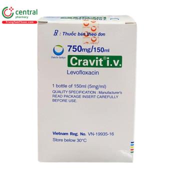 Thuốc Cravit I.V 750mg/150ml - Điều trị các nhiễm khuẩn nghiêm trọng