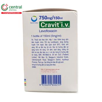 Thuốc Cravit I.V 750mg/150ml - Điều trị các nhiễm khuẩn nghiêm trọng