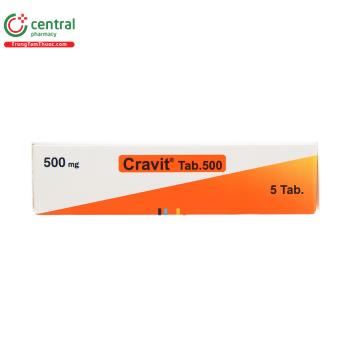 Thuốc Cravit Tab 500 chứa Levofloxacin 500mg- điều trị nhiễm khuẩn