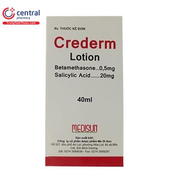 [CHÍNH HÃNG] Thuốc Crederm Lotion 40ml điều trị viêm da, vảy nến