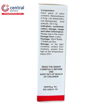 [CHÍNH HÃNG] Thuốc Crederm Lotion 40ml điều trị viêm da, vảy nến