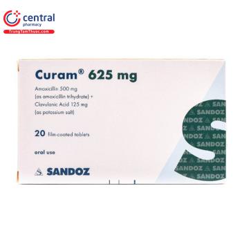 [CHÍNH HÃNG] Thuốc Curam 625mg (hộp 20 viên) - Điều trị nhiễm khuẩn
