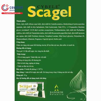 Thuốc Cybele Scagel 19g làm mờ sẹo và cảm quan bất thường trên da