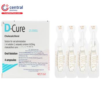 [CHÍNH HÃNG] Thuốc D-Cure 25.000IU - Điều trị thiếu vitamin D