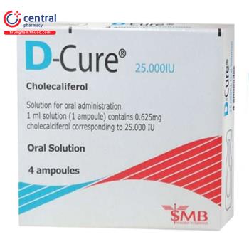 [CHÍNH HÃNG] Thuốc D-Cure 25.000IU - Điều trị thiếu vitamin D