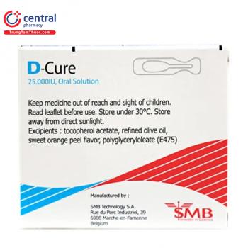 [CHÍNH HÃNG] Thuốc D-Cure 25.000IU - Điều trị thiếu vitamin D
