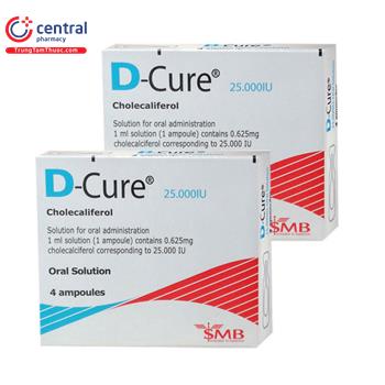 [CHÍNH HÃNG] Thuốc D-Cure 25.000IU - Điều trị thiếu vitamin D