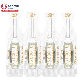 [CHÍNH HÃNG] Thuốc D-Cure 25.000IU - Điều trị thiếu vitamin D