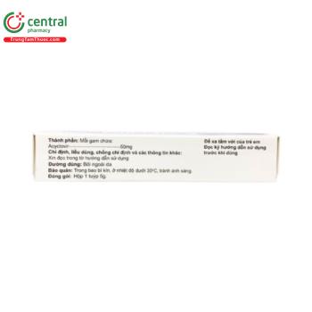 Thuốc Daehwa Acyclovir Cream điều trị nhiễm virus herpes simplex ở da