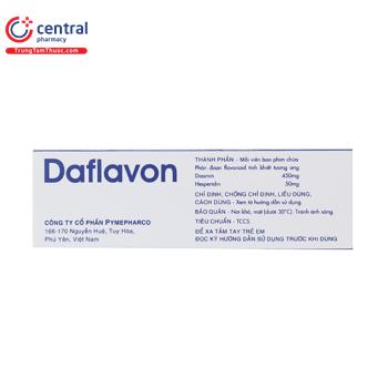 [CHÍNH HÃNG] Thuốc Daflavon là thuốc điều trị suy tuần hoàn tĩnh mạch
