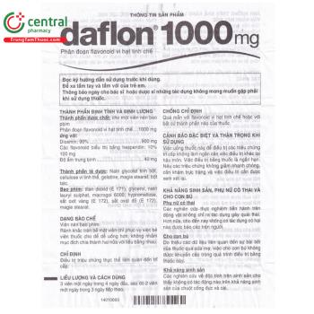 Thuốc Daflon 1000mg điều trị triệu chứng của bệnh trĩ cấp