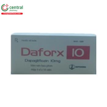 Thuốc Daforx 10 điều trị đái tháo đường týp 2 cho người lớn