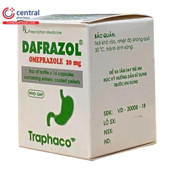 [CHÍNH HÃNG] Thuốc Dafrazol 20mg điều trị loét dạ dày - tá tràng