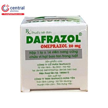 [CHÍNH HÃNG] Thuốc Dafrazol 20mg điều trị loét dạ dày - tá tràng