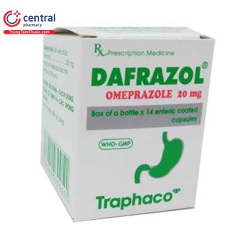 [CHÍNH HÃNG] Thuốc Dafrazol 20mg điều trị loét dạ dày - tá tràng