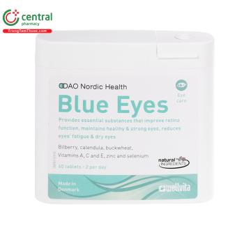 Thuốc DAO Nordic Health Blue Eyes - Tăng cường thị lực, giảm mỏi mắt