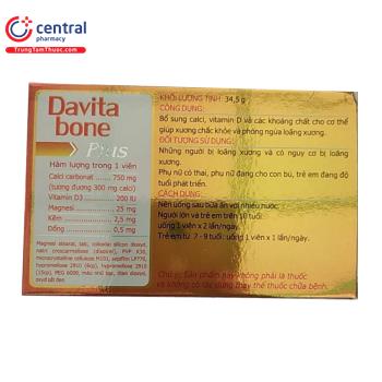 [CHÍNH HÃNG] Thuốc Davita Bone Plus - Cho xương chắc khỏe