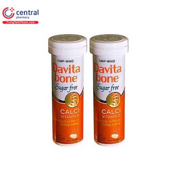 [CHÍNH HÃNG] Viên sủi Davita Bone Sugar Free phòng ngừa loãng xương