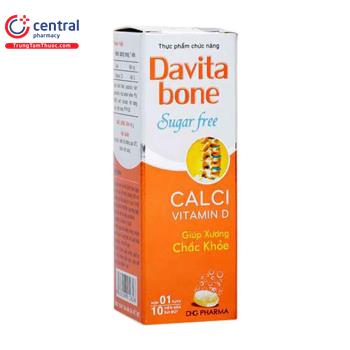 [CHÍNH HÃNG] Viên sủi Davita Bone Sugar Free phòng ngừa loãng xương