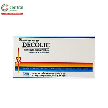 Thuốc Decolic 100mg - Điều trị đau do rối loạn chức năng ống tiêu hóa