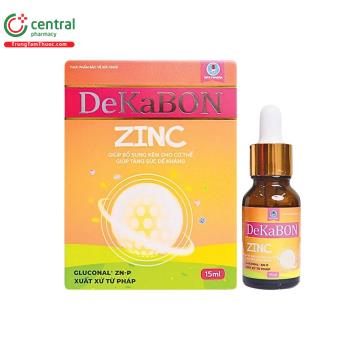 Dung dịch Dekabon Zinc cung cấp Kẽm, hỗ trợ nâng cao sức đề kháng