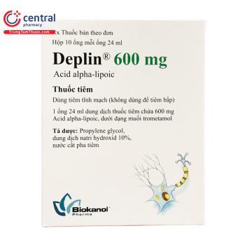 Thuốc Deplin 600mg điều trị tiểu đường, viêm đa dây thần kinh