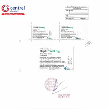 Thuốc Deplin 600mg điều trị tiểu đường, viêm đa dây thần kinh