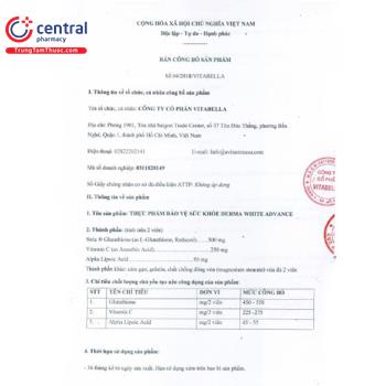 [CHÍNH HÃNG] Derma White Advanced - Dưỡng trắng từ sâu bên trong