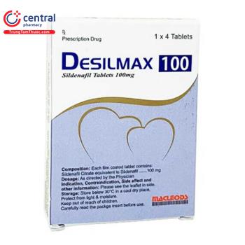 Thuốc Desilmax 100 điều trị rối loạn chức năng cương dương