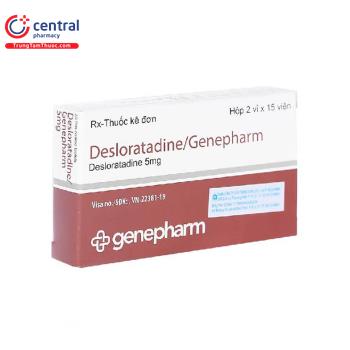 [CHÍNH HÃNG] Thuốc Desloratadine Genepharm 5mg trị viêm mũi dị ứng