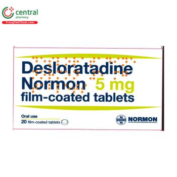 Thuốc Desloratadine Normon 5 mg Film-Coated Tablets điều trị viêm mũi ...