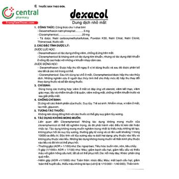 Thuốc nhỏ mắt Dexacol 5ml - Điều trị tắc và nhiễm khuẩn lệ quản