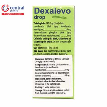 Thuốc Dexalevo drop 5ml - điều trị viêm mắt, nhiễm khuẩn mắt